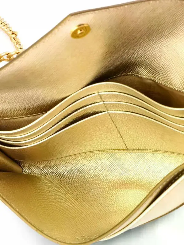 Prada Envelope Wallet On Chain Saffiano Leather Crossbody Bag