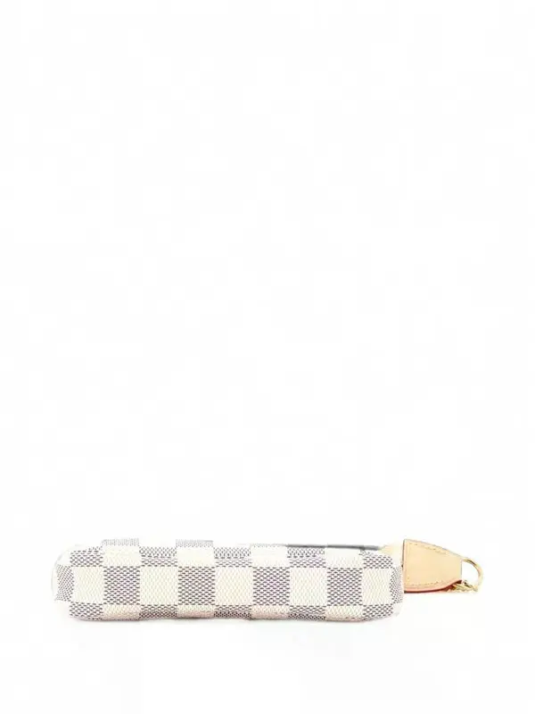 LOUIS VUITTON Damier Mini Pochette Accessoires Clutch Bag - White