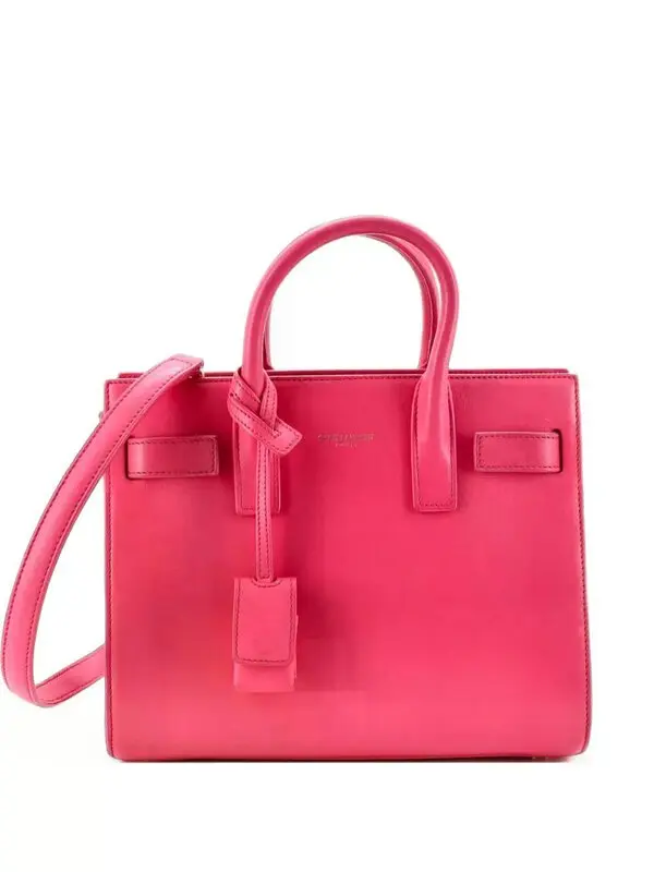 Saint Laurent Sac De Jour Leather Nano Tote Bag - Pink