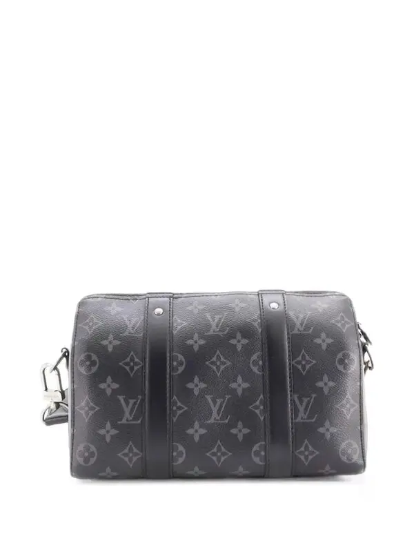 LOUIS VUITTON Reverse Monogram Eclipse Canvas City Keepall Bag Cross Body