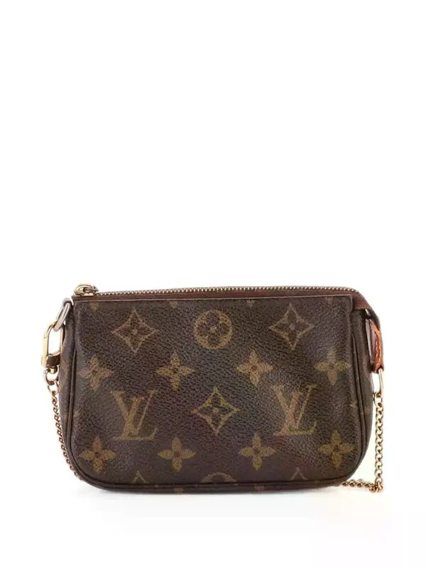 LOUIS VUITTON Monogram Canvas Mini Pochette Accessoires Clutch Bag