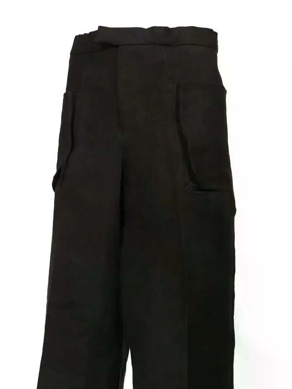 BIBLIOTHERK Wide-leg Frayed-hem Trousers