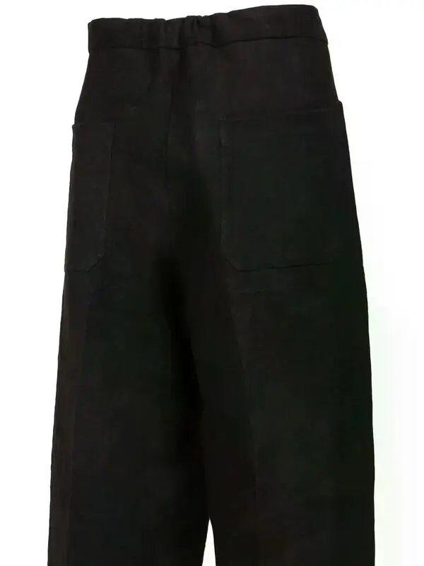 BIBLIOTHERK Wide-leg Frayed-hem Trousers