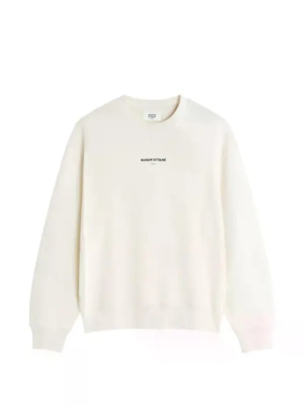 Maison Kitsuné Logo-print Sweatshirt - White