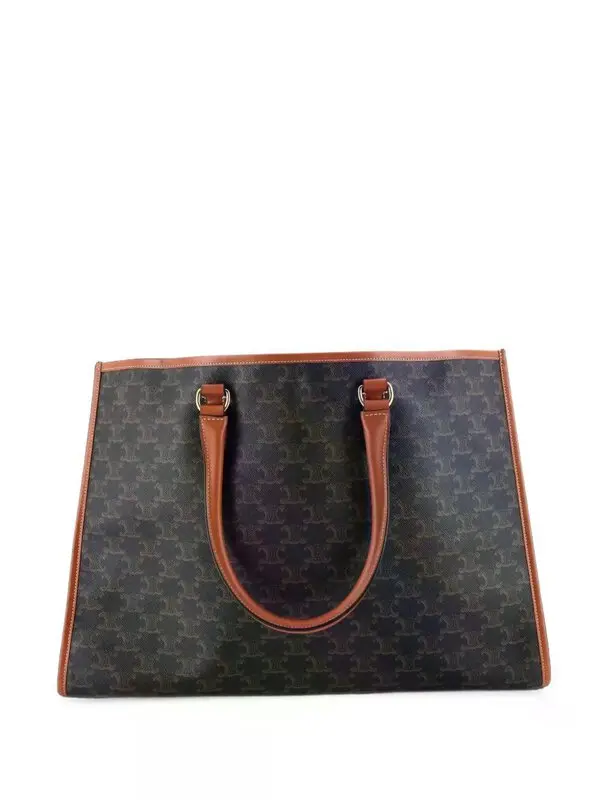 Celine Horizontal Cabas Triomphe Coated Canvas Tote Bag