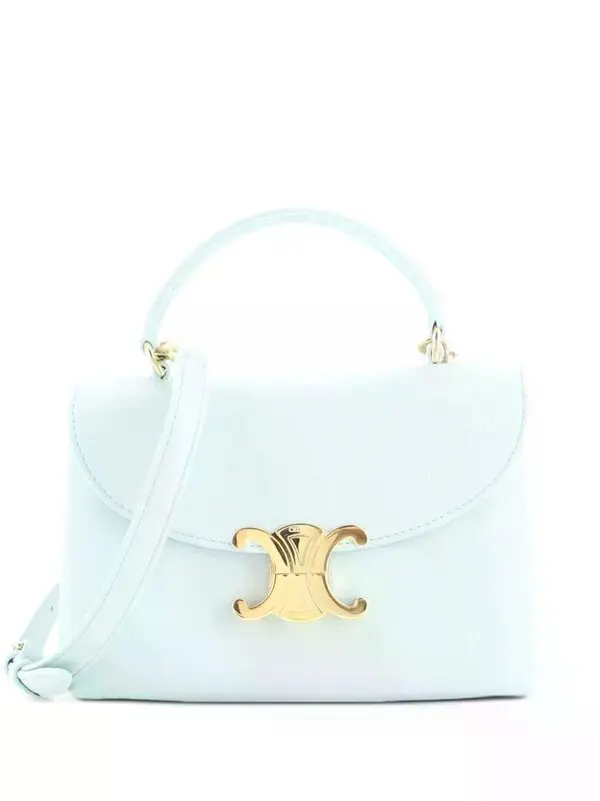 Celine Nino Top Handle Bag Leather Teen Satchel - Blue