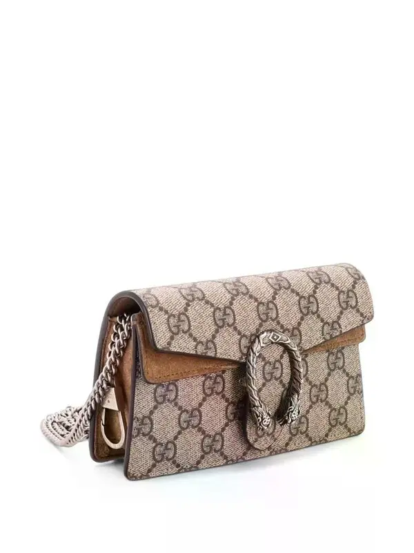 Gucci Dionysus Bag Gg Coated Canvas Super Mini Cross Body Bag - Brown