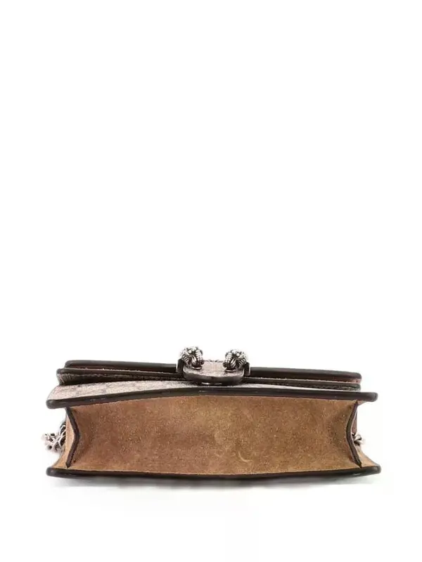 Gucci Dionysus Bag Gg Coated Canvas Super Mini Cross Body Bag - Brown