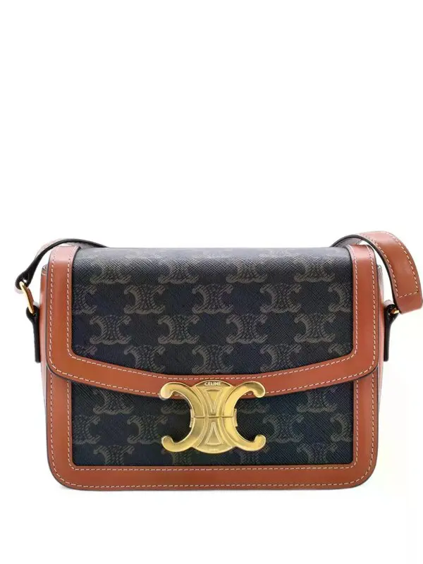 Celine Triomphe Coated Canvas Teen Shoulder Bag - Brown