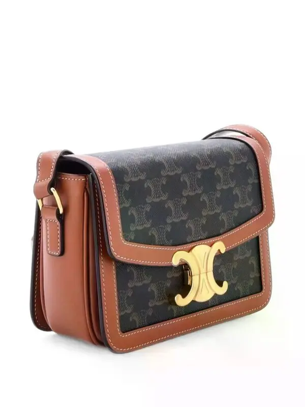 Celine Triomphe Coated Canvas Teen Shoulder Bag - Brown