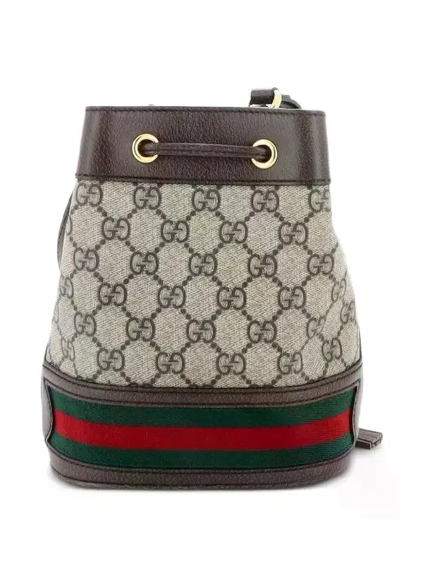 Gucci Ophidia Gg Mini Bucket Bag - Brown