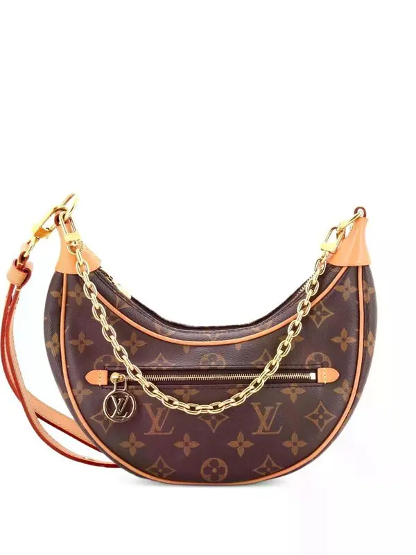 LOUIS VUITTON Monogram Canvas Loop Hobo Bag - Brown