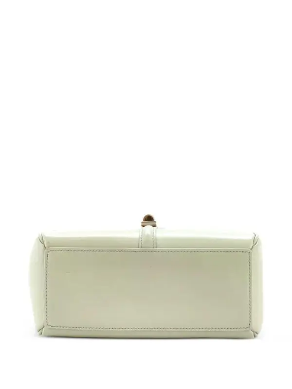 Celine 16 Top Handle Bag Smooth Calfskin Mini Satchel - Green