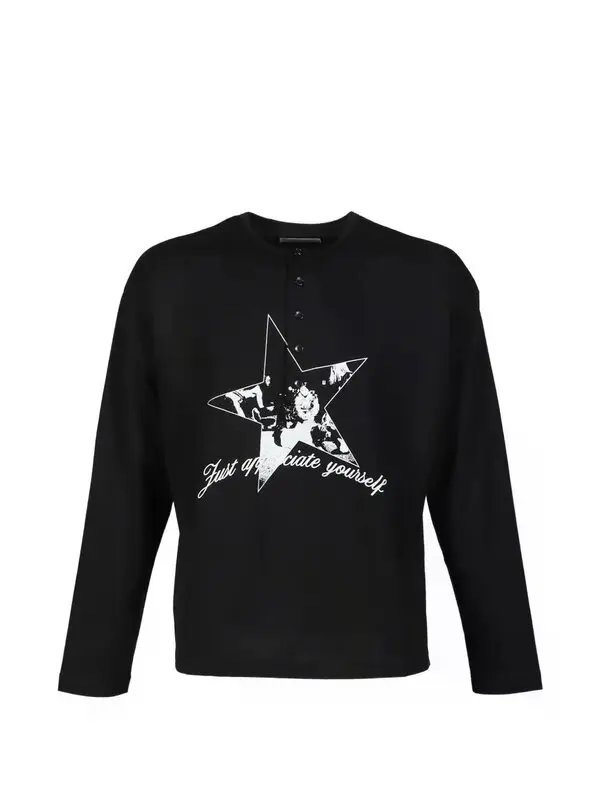 CEDARWOOD Graphic-print Henley T-shirt
