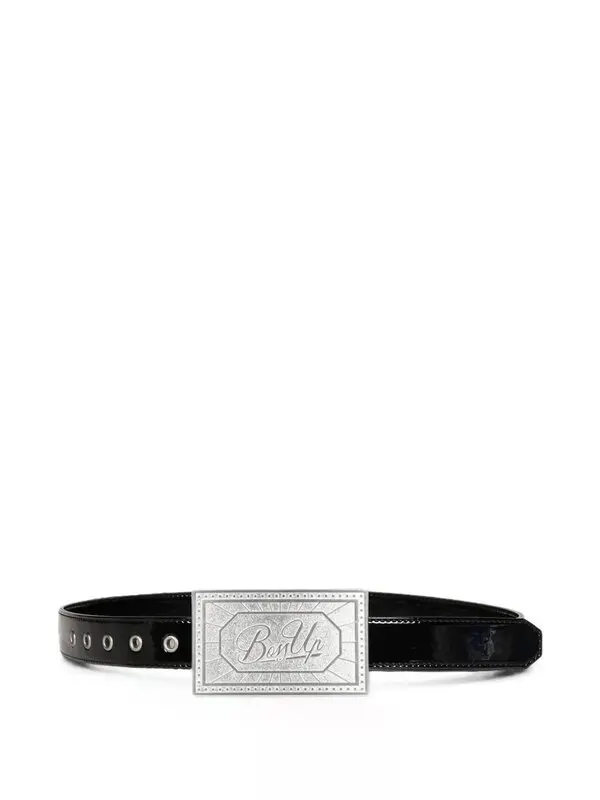 BOSSUP Logo-plaque Enamel-finish Belt - Black