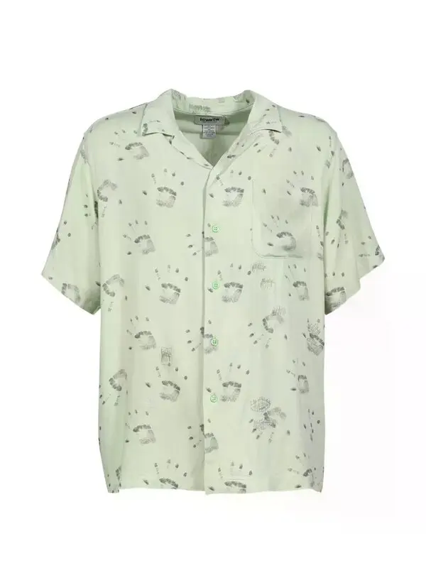 BOW WOW Handprint-print Short-sleeve Shirt - Green