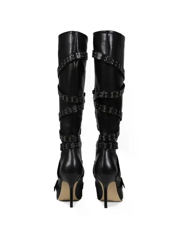 NIIHAI Embellished Knee-high Stiletto Boots