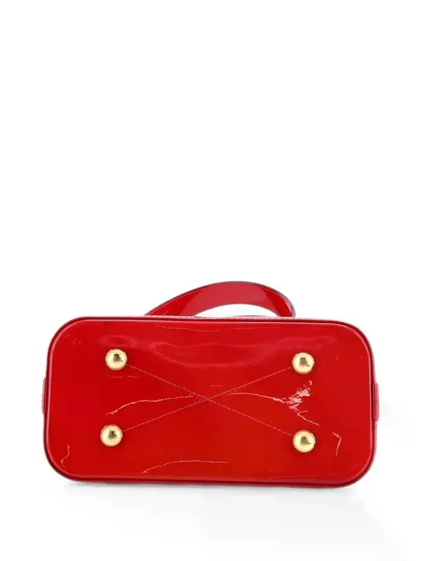LOUIS VUITTON Alma Handbag Vernis With Monogram Canvas Bb Satchel - Red