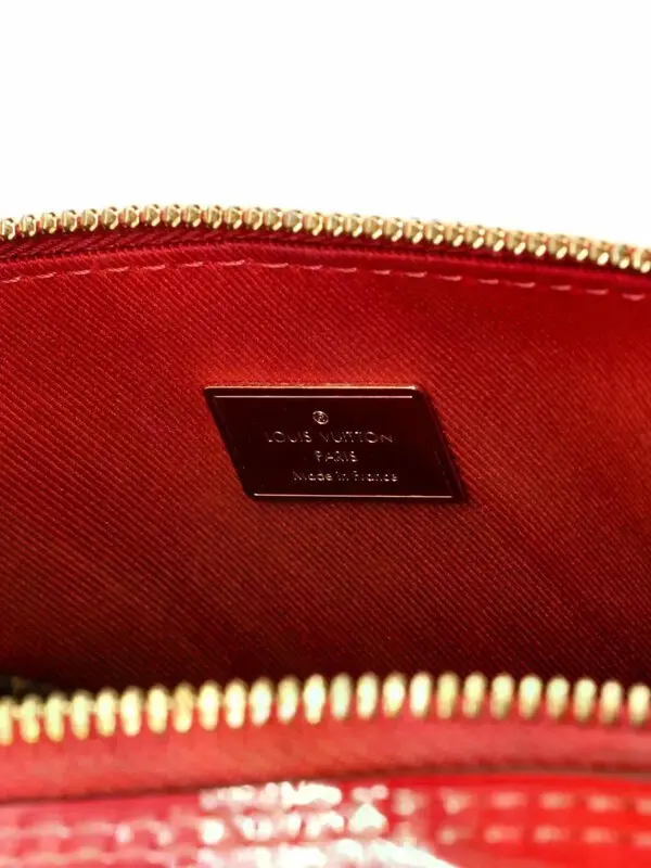 LOUIS VUITTON Alma Handbag Vernis With Monogram Canvas Bb Satchel - Red