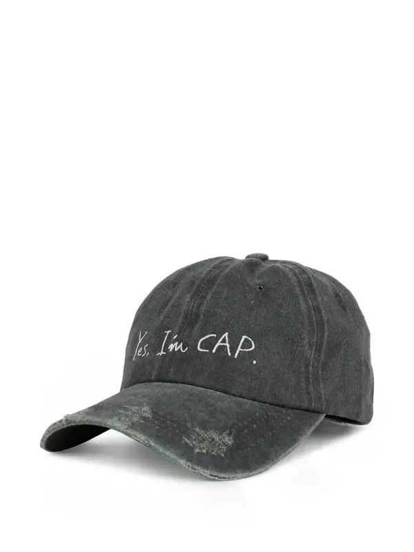 CAPTURE GALLERY Distressed Embroidered Cap