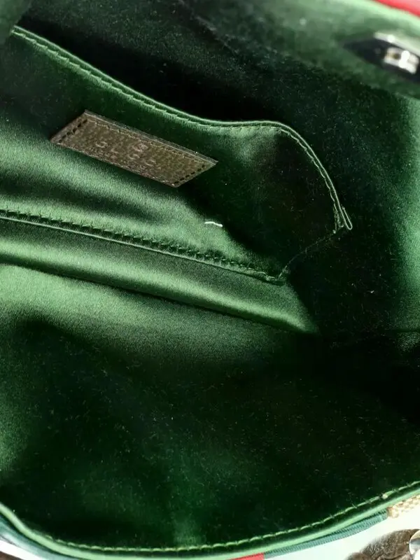 Gucci Horsebit Web Chain Clutch - Brown