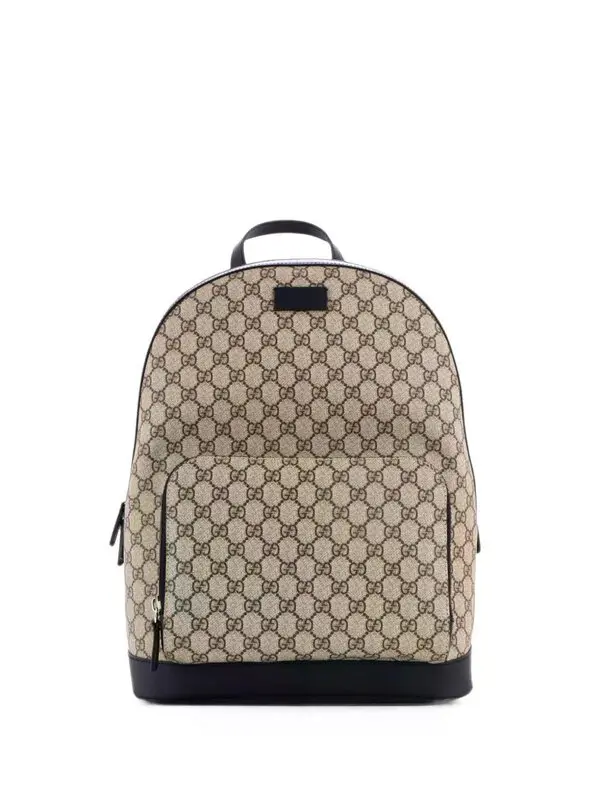 Gucci Zip Pocket Gg Coated Canvas Medium Backpack
