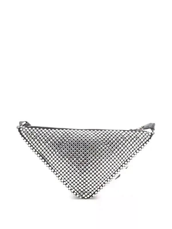 Prada Crystal Embellished Satchel - Black