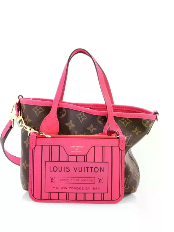 LOUIS VUITTON Monogram Canvas And Leather Neverfull Bandouliere Inside Out Bb Tote Bag