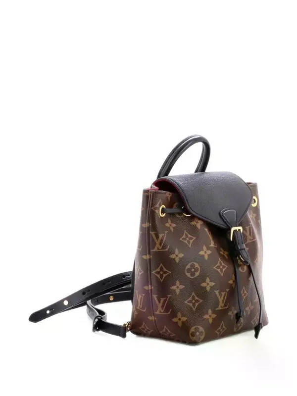 LOUIS VUITTON Montsouris Nm Monogram Canvas With Leather Backpack