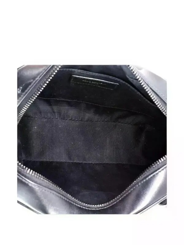 Saint Laurent Matelassé Chevron Leather Lou Camera Cross Body Bag - Black