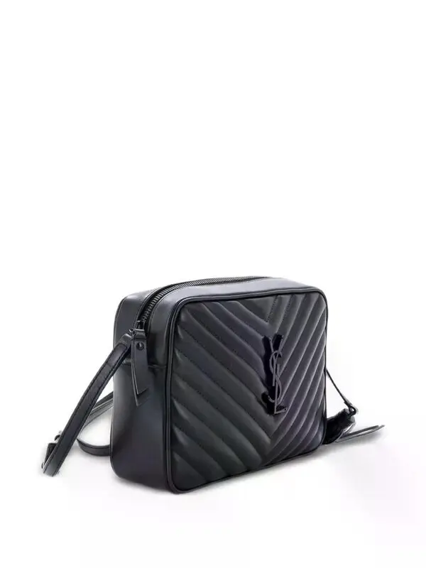 Saint Laurent Lou Camera Bag Matelasse Chevron Leather Small Cross Body Bag - Black