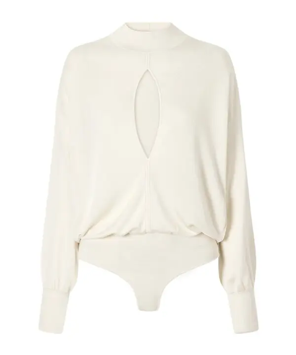 Galvan Cream Turtleneck Bodysuit