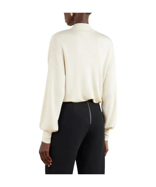 Galvan Cream Turtleneck Bodysuit