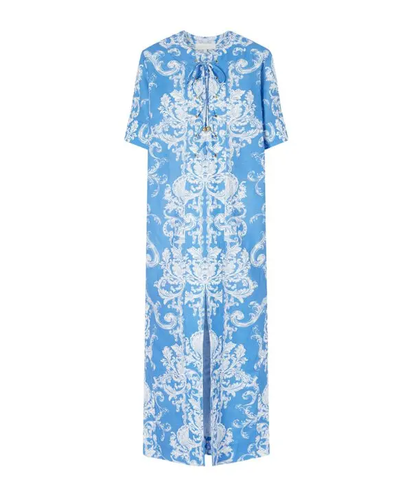 Borgo De Nor Linen Printed Maxi Dress