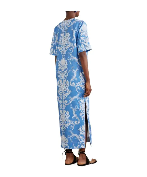 Borgo De Nor Linen Printed Maxi Dress