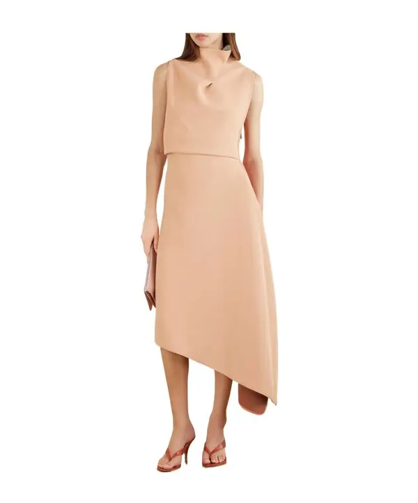 Maticevski Lash Cape-effect Two-tone Faille Midi Dress