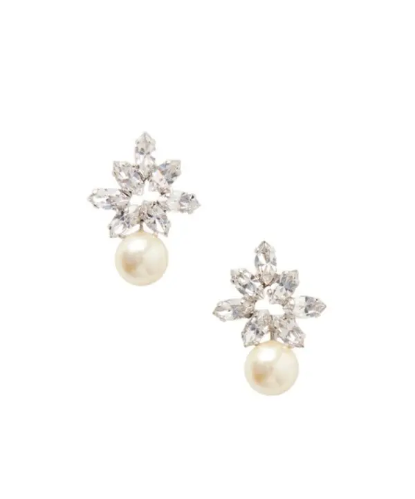 JENNIFER BEHR Silver-tone Crystal Earrings