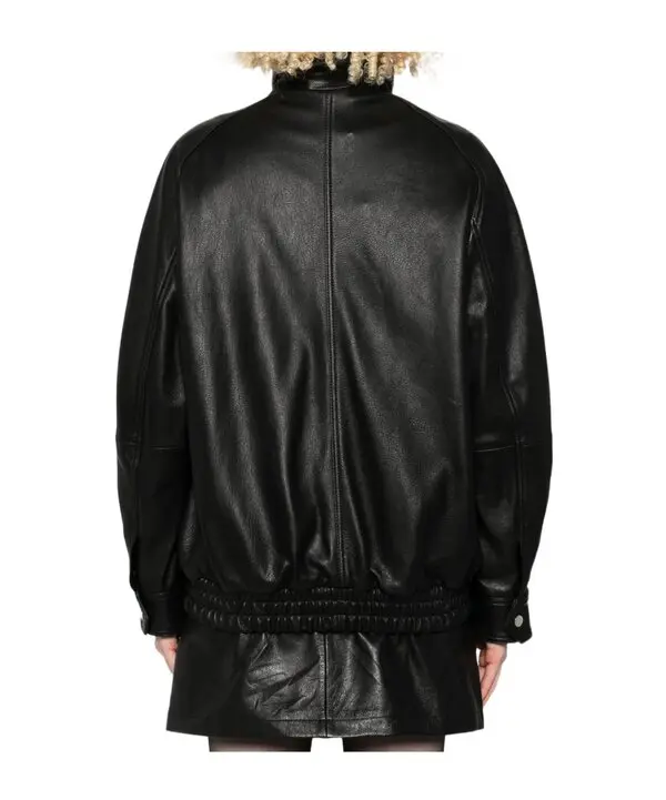 Nour Hammour Long-sleeve Leather Jacket