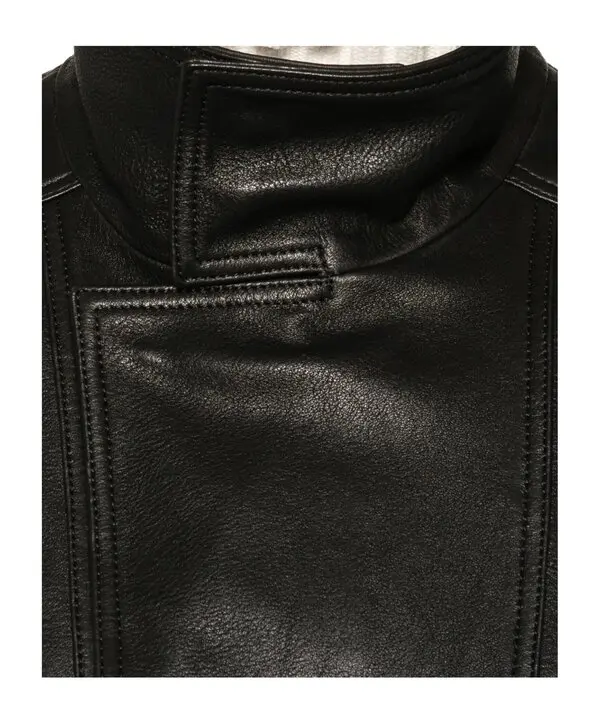 Nour Hammour Long-sleeve Leather Jacket
