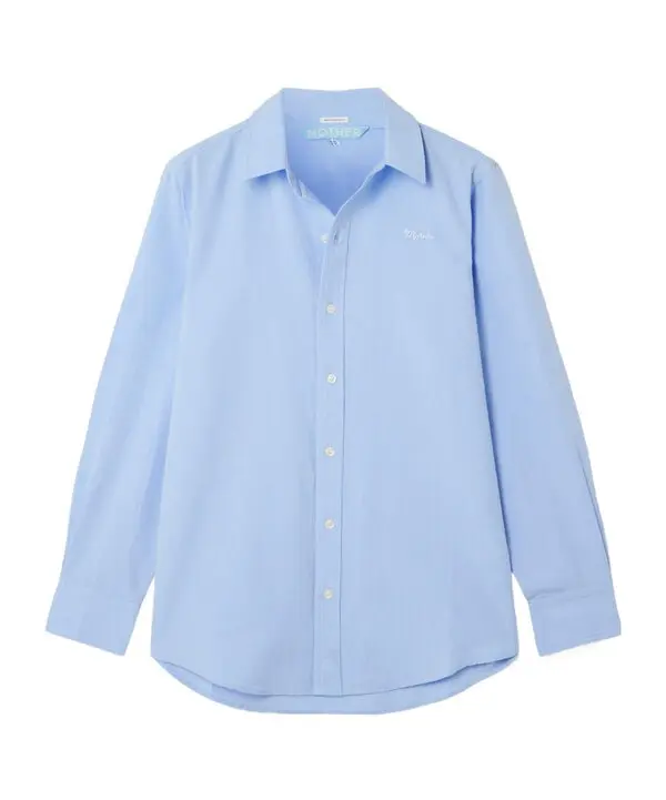 MOTHER Embroidered Cotton Shirt