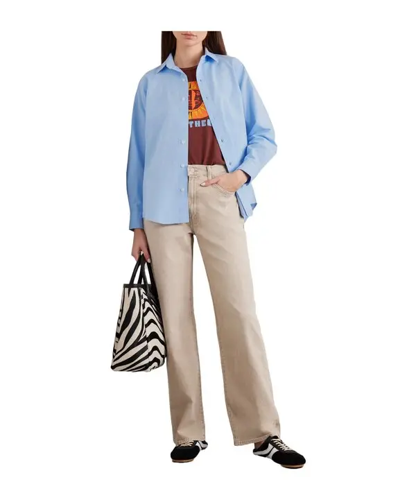 MOTHER Embroidered Cotton Shirt