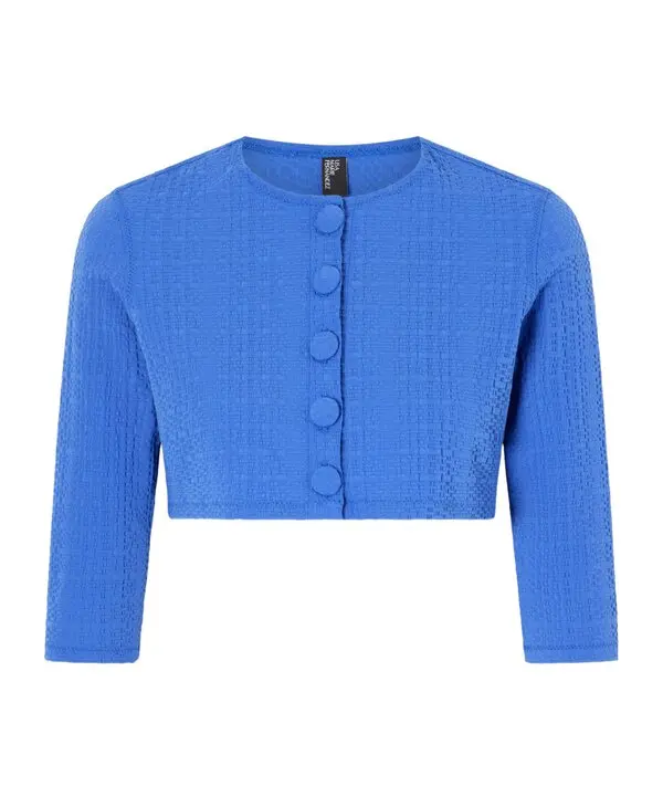 Lisa Marie Fernandez Cropped Seersucker Cardigan - No