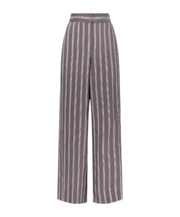 Veronica Beard High-waisted Striped Pants