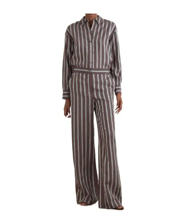 Veronica Beard High-waisted Striped Pants