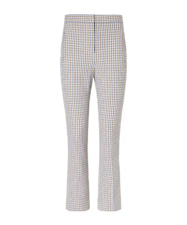 Veronica Beard Checked Cotton-seersucker Skinny Pants - No