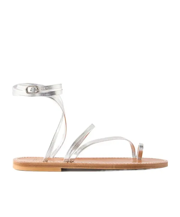 K.JACQUES Metallic Leather Thong Sandals