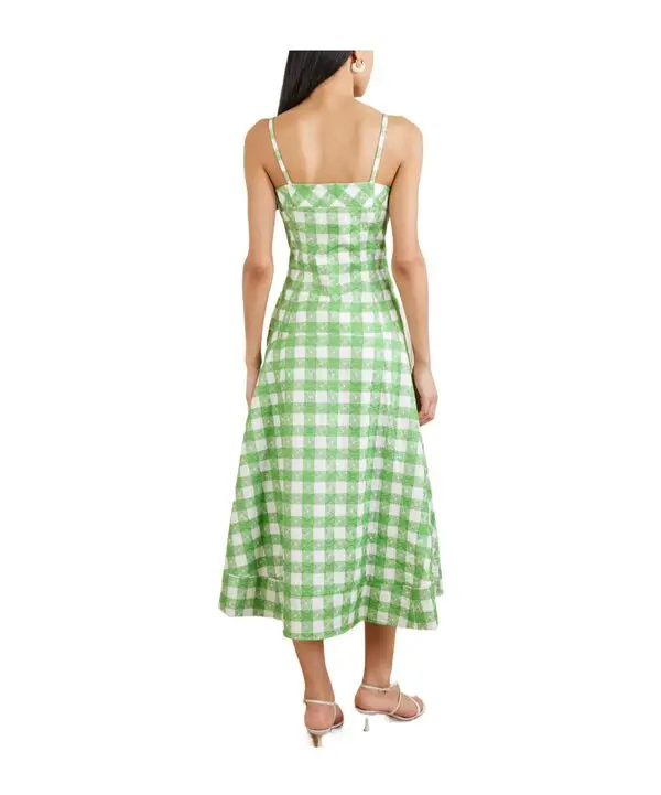 Rosie Assoulin Checked Cotton Midi Dress