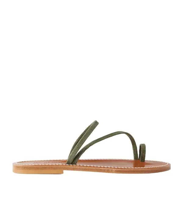 K.JACQUES Actium Snake-effect Leather Sandals
