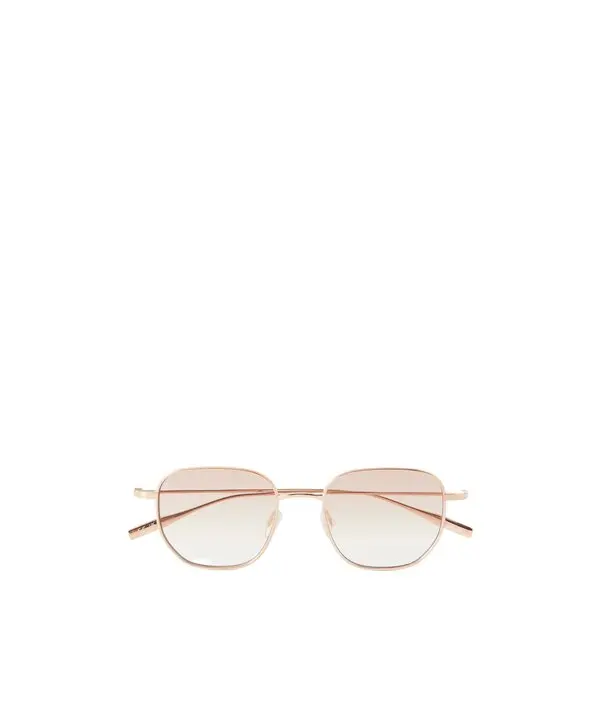 Barton Perreira Round Twotone Sunglasses - Nude
