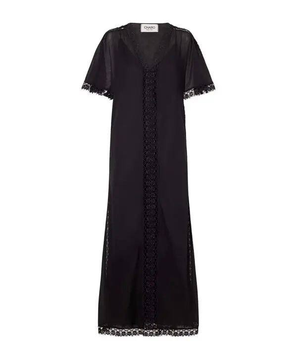 Charo Ruiz Ibiza Saena Lace-trim Maxi Tunic Dress